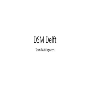 DSM Delft team RAH | PPT