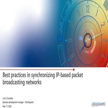 Best Practices In Synchronizing Ip Based Packet Broadcasting Networks Pdf