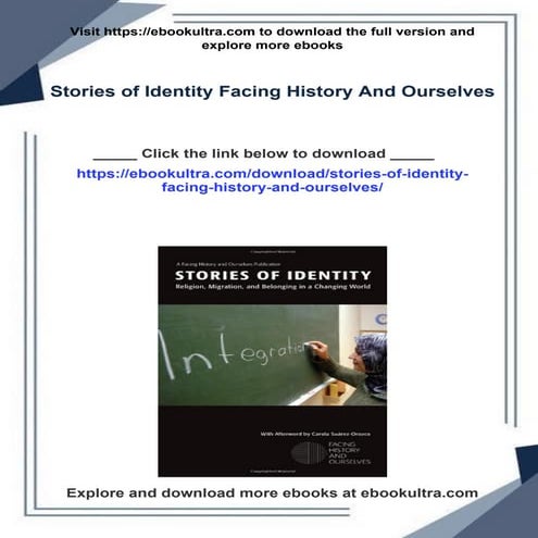 Stories of Identity Facing History And Ourselves | PDF