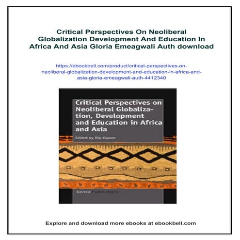 Critical Perspectives On Neoliberal Globalization Development And ...