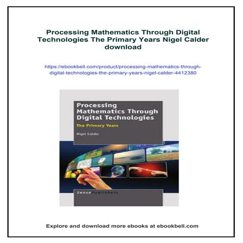 Processing Mathematics Through Digital Technologies The Primary Years ...