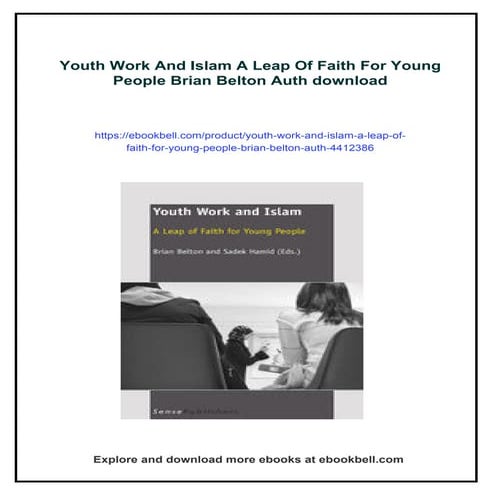 Youth Work And Islam A Leap Of Faith For Young People Brian Belton Auth ...