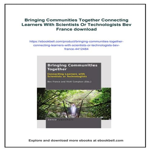 Bringing Communities Together Connecting Learners With Scientists Or ...