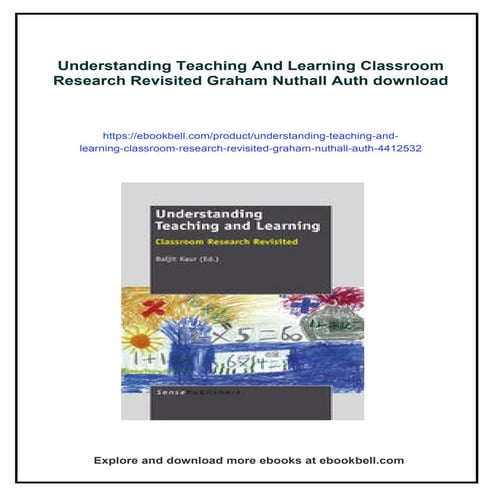 Understanding Teaching And Learning Classroom Research Revisited Graham ...