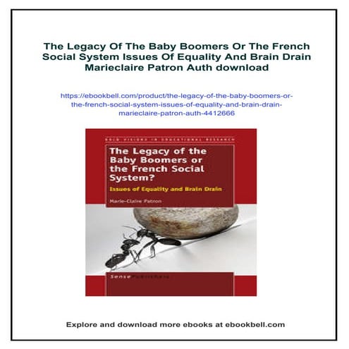 The Legacy Of The Baby Boomers Or The French Social System Issues Of ...
