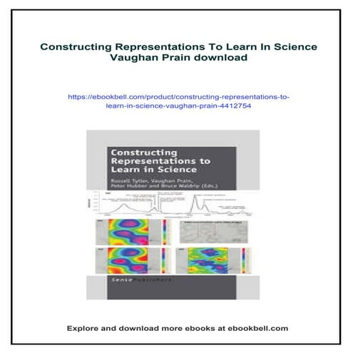 Constructing Representations To Learn In Science Vaughan Prain | PDF