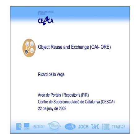 Object Reuse and Exchange (OAI- ORE) | PDF