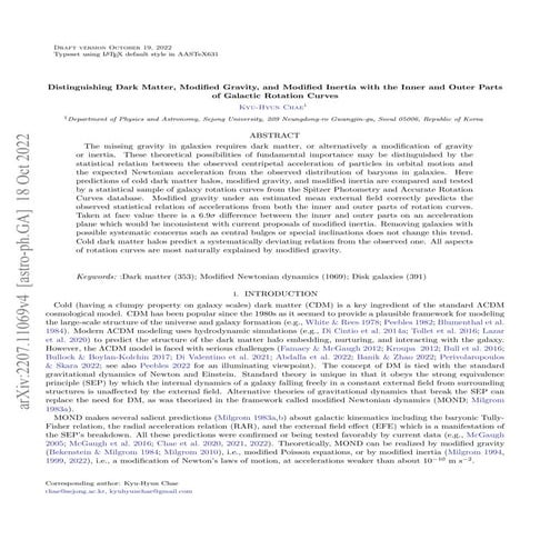 Distinguishing Dark Matter, Modified Gravity, and Modified Inertia with the Inner and Outer ...