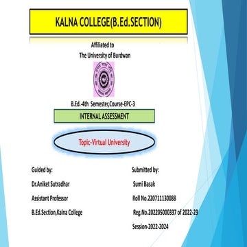 220711130088 Sumi Basak Virtual University EPC 3.pptx | Online Education | Education