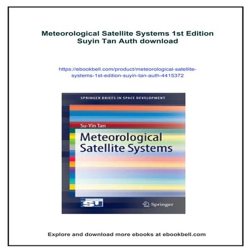 Meteorological Satellite Systems 1st Edition Suyin Tan Auth | PDF
