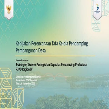 Bahan Paparan TOT P3PD Region IV.pptx dari kemendesa Tahun 2022 | PPTX