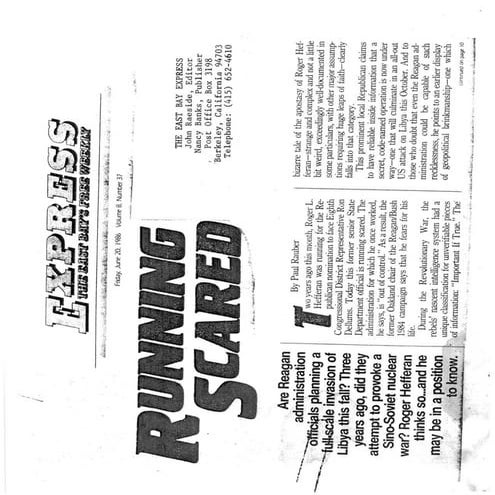 1986 CIA DISFORMATION & EL RUKNS CHICAGO PLOT | PDF