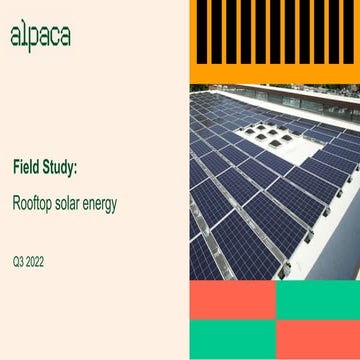 Alpaca Solar Energy Field Study Presentation | PDF