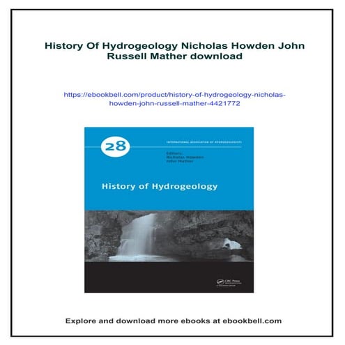 History Of Hydrogeology Nicholas Howden John Russell Mather | PDF