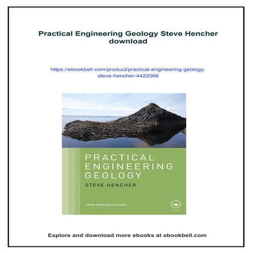 Practical Engineering Geology Steve Hencher | PDF