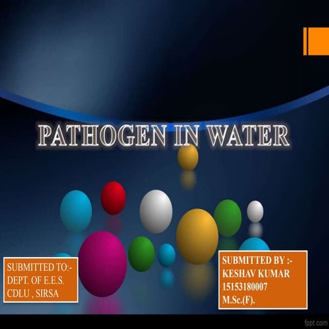 pathogen in water | PPT