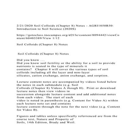 Soil Colloids: Properties, Nature, Types and Significance. sources of charges | PPTX