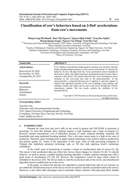 Deep learning-based classification of cattle behavior using accelerometer sensors | PDF ...