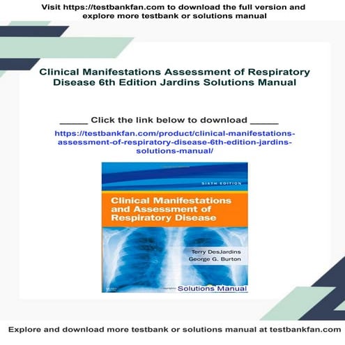 Clinical Manifestations Assessment of Respiratory Disease 6th Edition ...