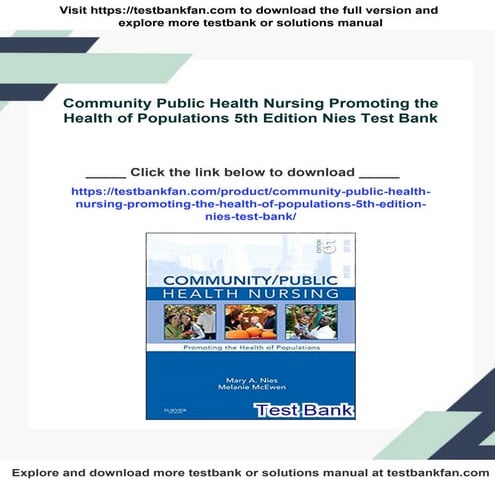 Community Public Health Nursing Promoting the Health of Populations 5th ...