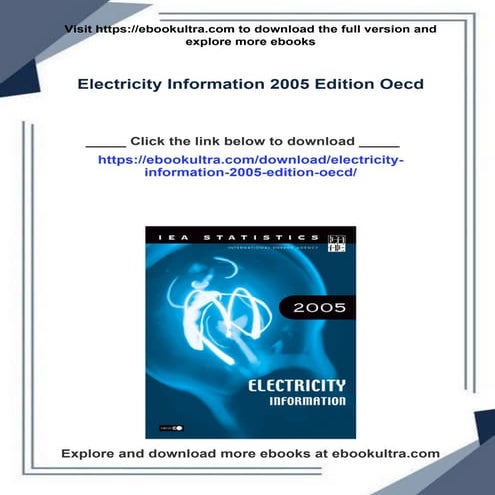 Electricity Information 2005 Edition Oecd | PDF