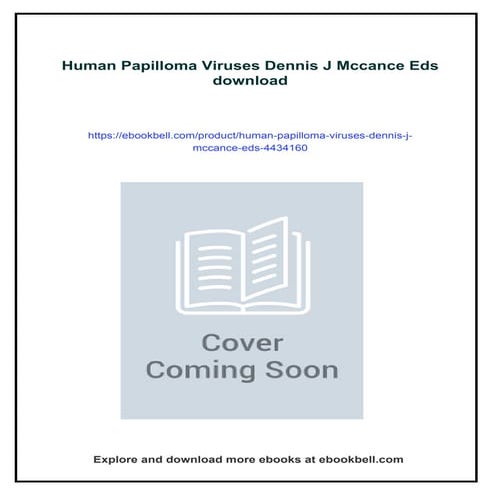 Human Papilloma Viruses Dennis J Mccance Eds | PDF
