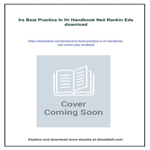 Irs Best Practice In Hr Handbook Neil Rankin Eds | PDF