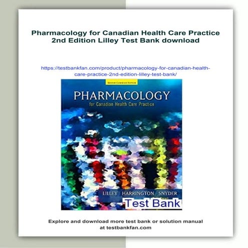 Pharmacology for Canadian Health Care Practice 2nd Edition Lilley Test ...