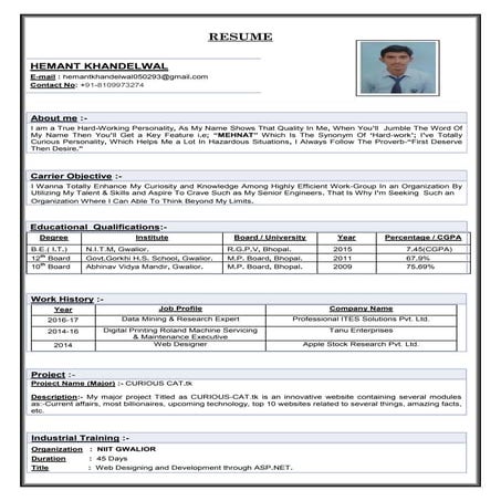 hemant resume 2 | PDF