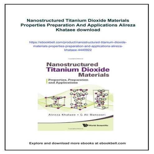 Nanostructured Titanium Dioxide Materials Properties Preparation And Applications Alireza ...