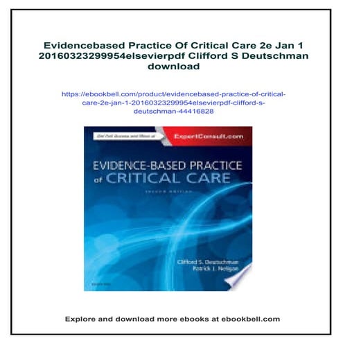 Evidencebased Practice Of Critical Care 2e Jan 1 ...