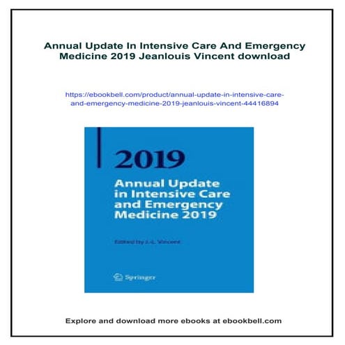 Annual Update In Intensive Care And Emergency Medicine 2019 Jeanlouis ...