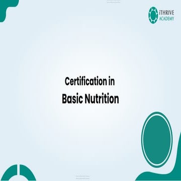 Basics of Nutrition Science Certification | PPT