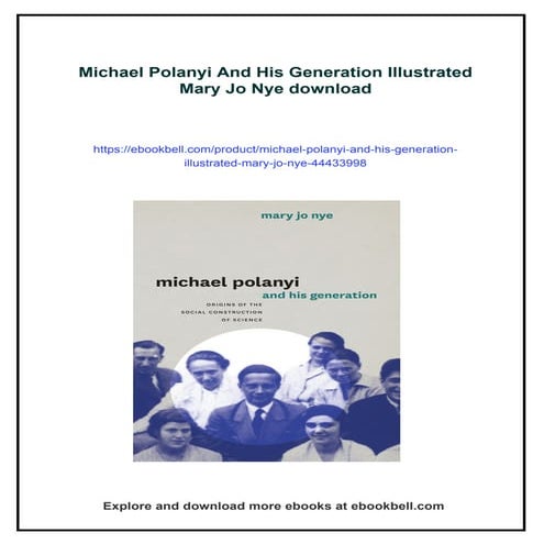Michael Polanyi And His Generation Illustrated Mary Jo Nye | PDF