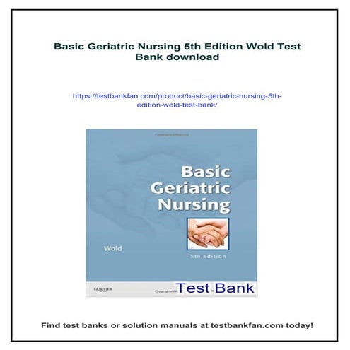 Basic Geriatric Nursing 5th Edition Wold Test Bank | PDF