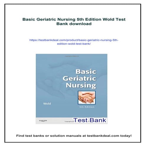 Basic Geriatric Nursing 5th Edition Wold Test Bank | PDF