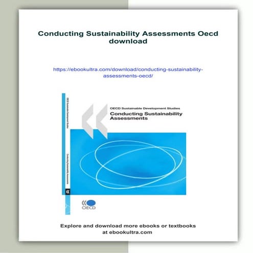Conducting Sustainability Assessments Oecd | PDF