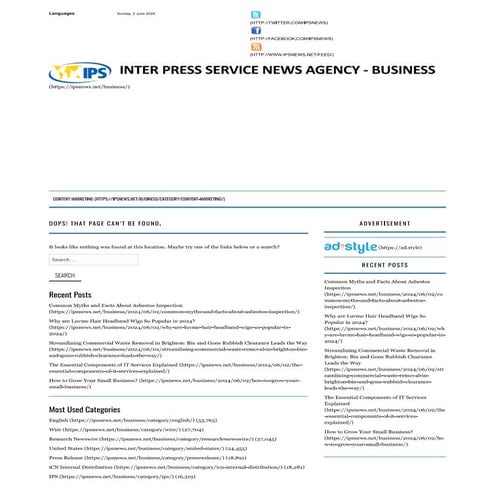INTER PRESS SERVICE NEWS AGENCY – BUSINESS | PDF