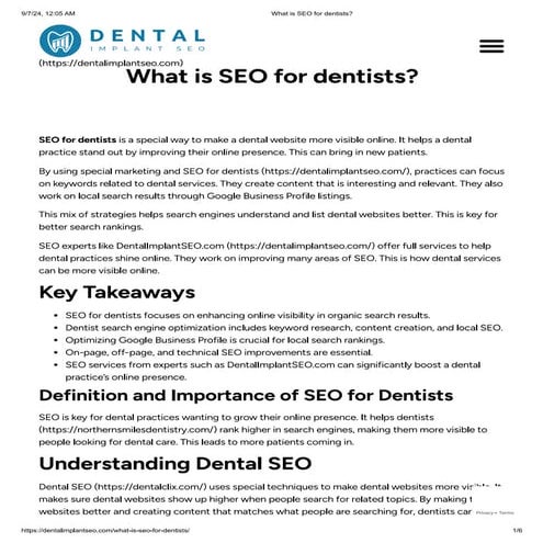 How Dental SEO Differs from General SEO. | PDF