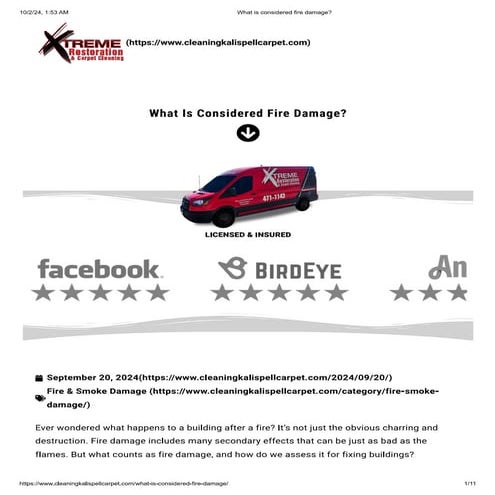 What is considered fire damage? (considered fire damage) | PDF