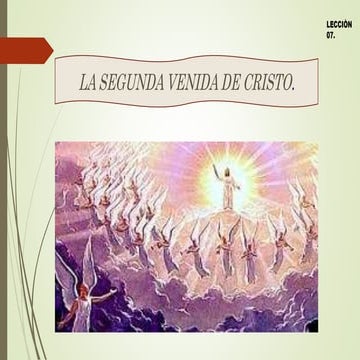 la segunda venida de Cristo por su iglesia | PPTX
