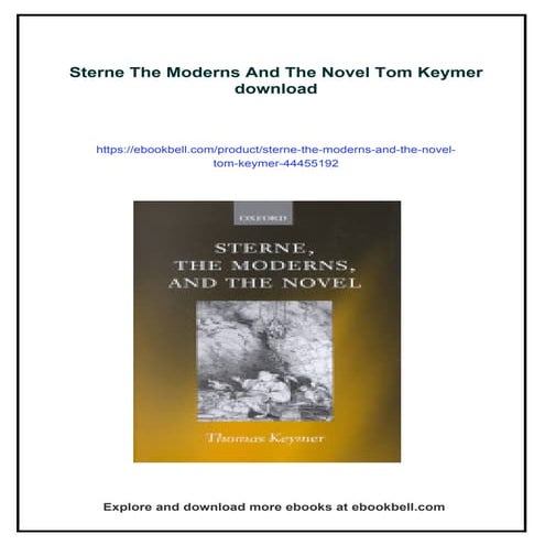 Sterne The Moderns And The Novel Tom Keymer | PDF