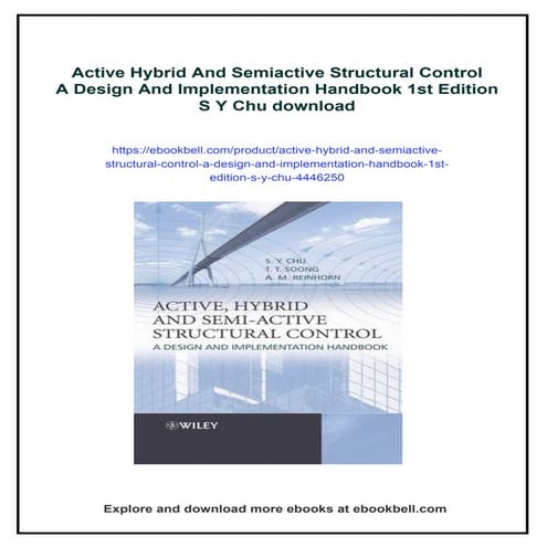 Active Hybrid And Semiactive Structural Control A Design And Implementation Handbook 1st Edition ...