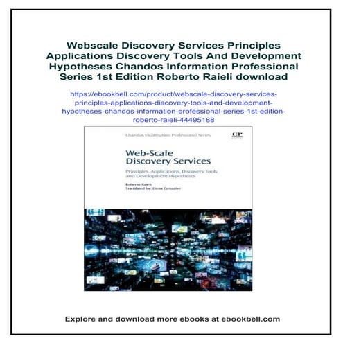 Webscale Discovery Services Principles Applications Discovery Tools And Development Hypotheses ...