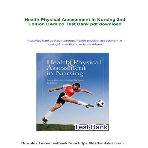 Health Physical Assessment in Nursing 2nd Edition DAmico Test Bank | PDF
