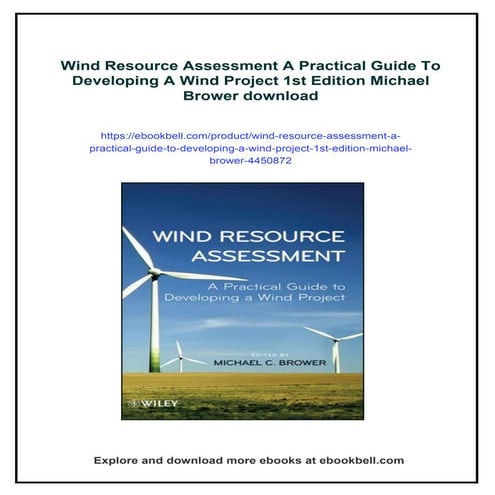 Wind Resource Assessment A Practical Guide To Developing A Wind Project ...