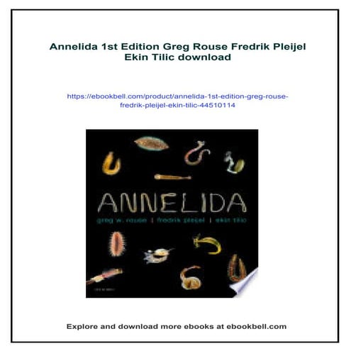 Annelida 1st Edition Greg Rouse Fredrik Pleijel Ekin Tilic | PDF