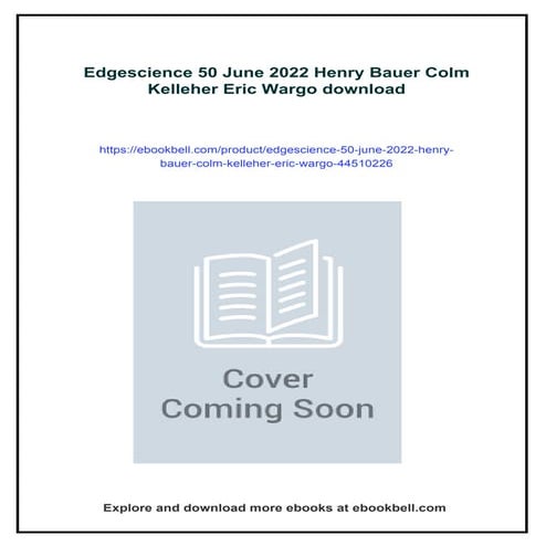 Edgescience 50 June 2022 Henry Bauer Colm Kelleher Eric Wargo | PDF