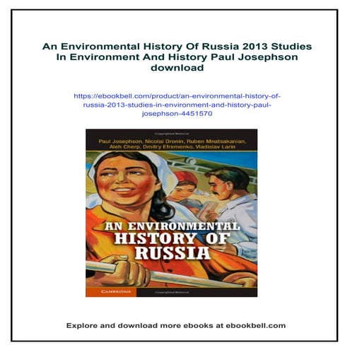 An Environmental History Of Russia 2013 Studies In Environment And ...