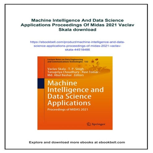 Machine Intelligence And Data Science Applications Proceedings Of Midas 2021 Vaclav Skala | PDF